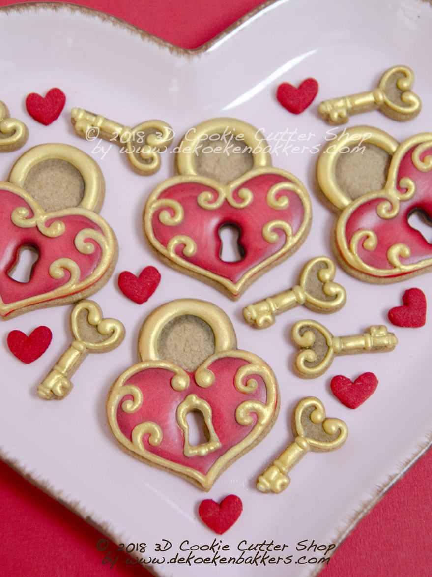 Heart Lock & Key Cookie Cutter Set - Etsy