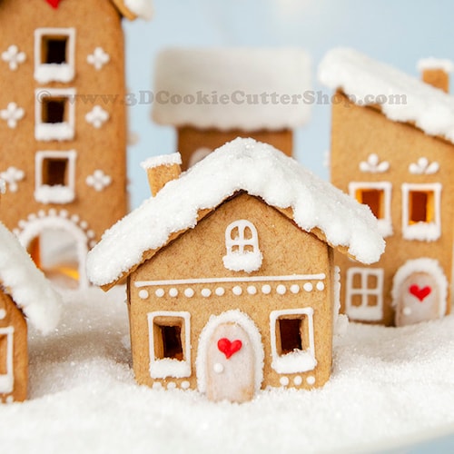 Tiny Gingerbread House 3 Cookie Cutter Set - Etsy