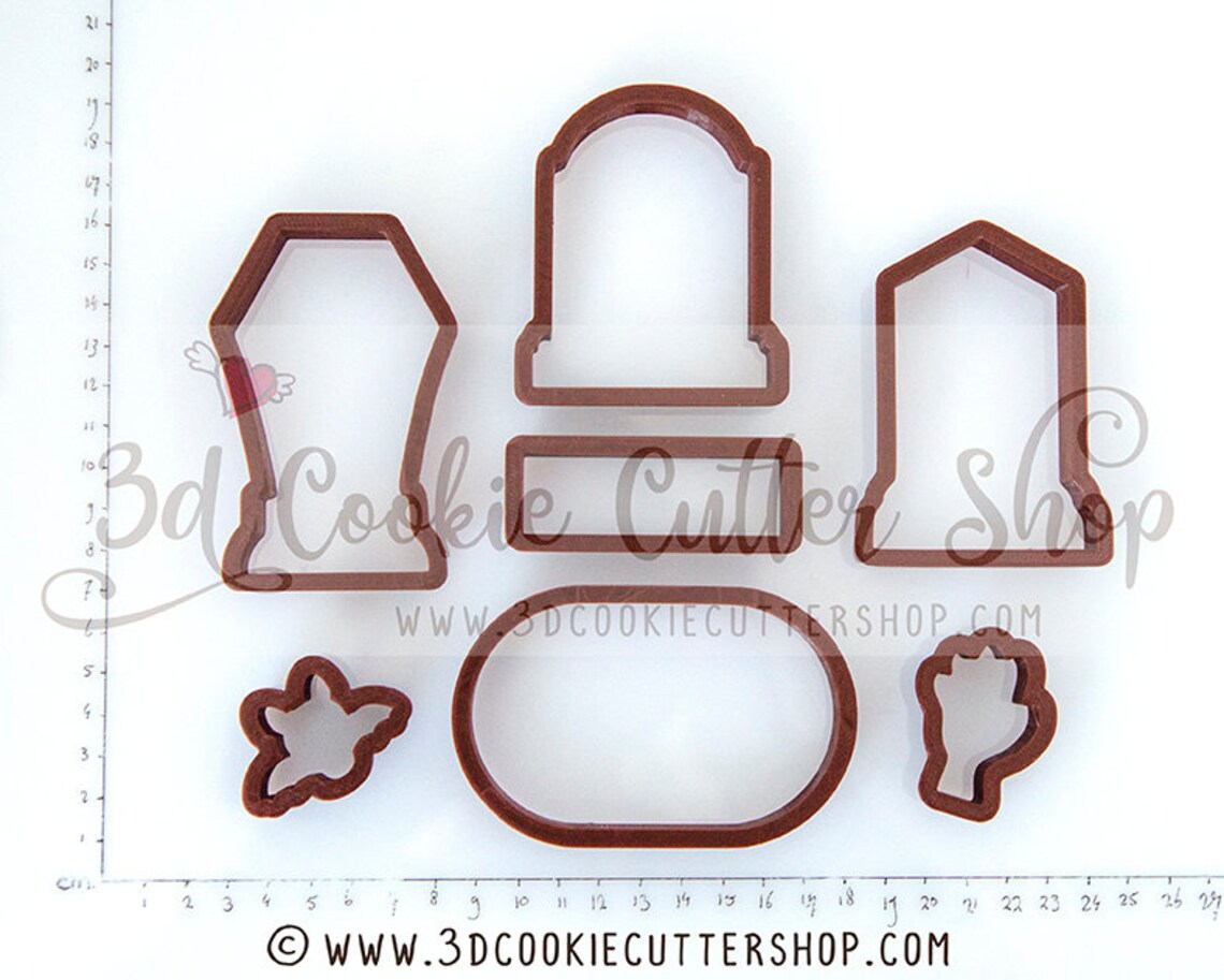 3D Halloween Tombstone Cookie Cutter Set - Etsy