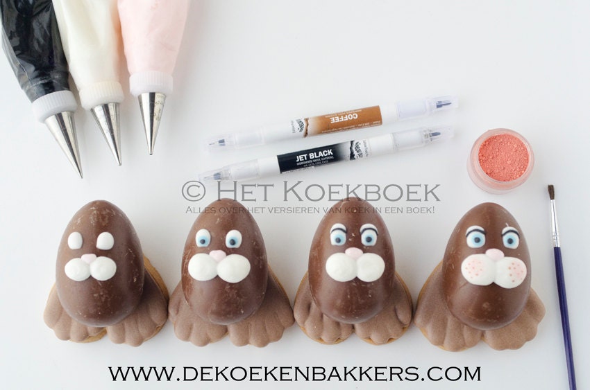 Chocolate Egg Easter Bunny Cookie Cutter Set - Etsy