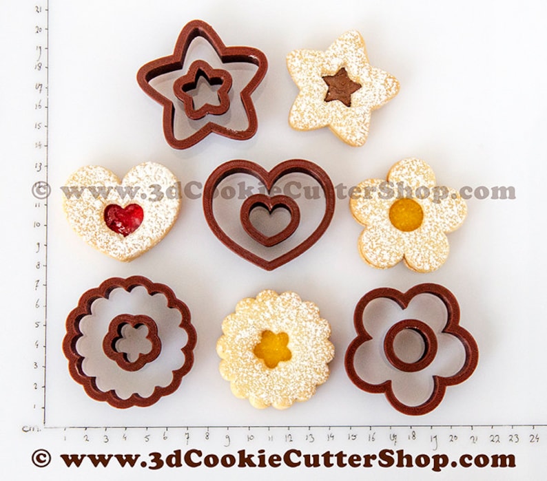 Linzer Sandwich Cookies Cutter Set + COOKIE RECIPE | Valentine's Day ...