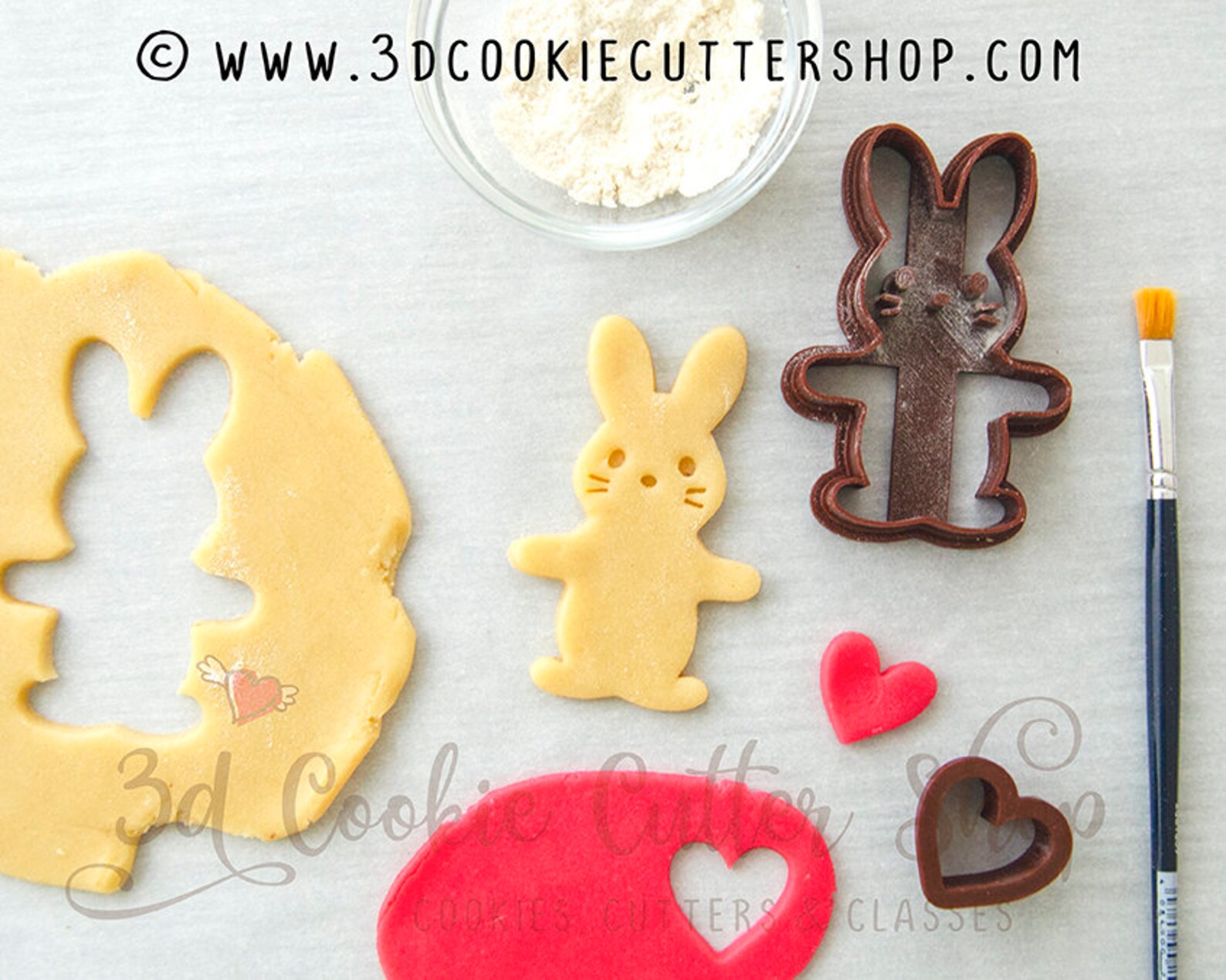 Hugging Bunny IMPRINT Cookie Cutter Set + COOKIE RECIPE | Biscuit ...