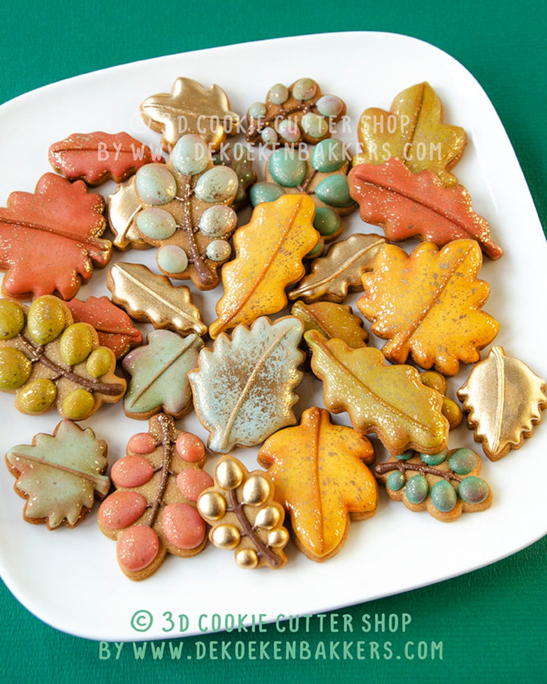 Autumn Fall Leaf Cookie Cutter Set | Fondant - Clay - Biscuit Cutters ...