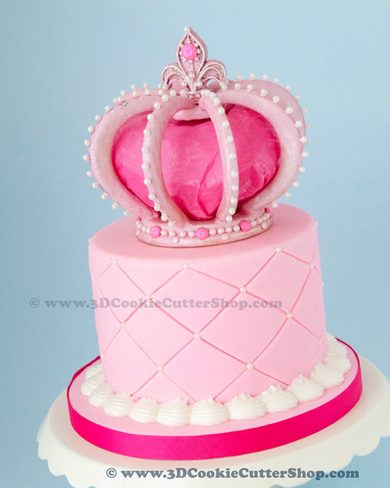 3D Crown Cake Topper Cutter Set - Etsy