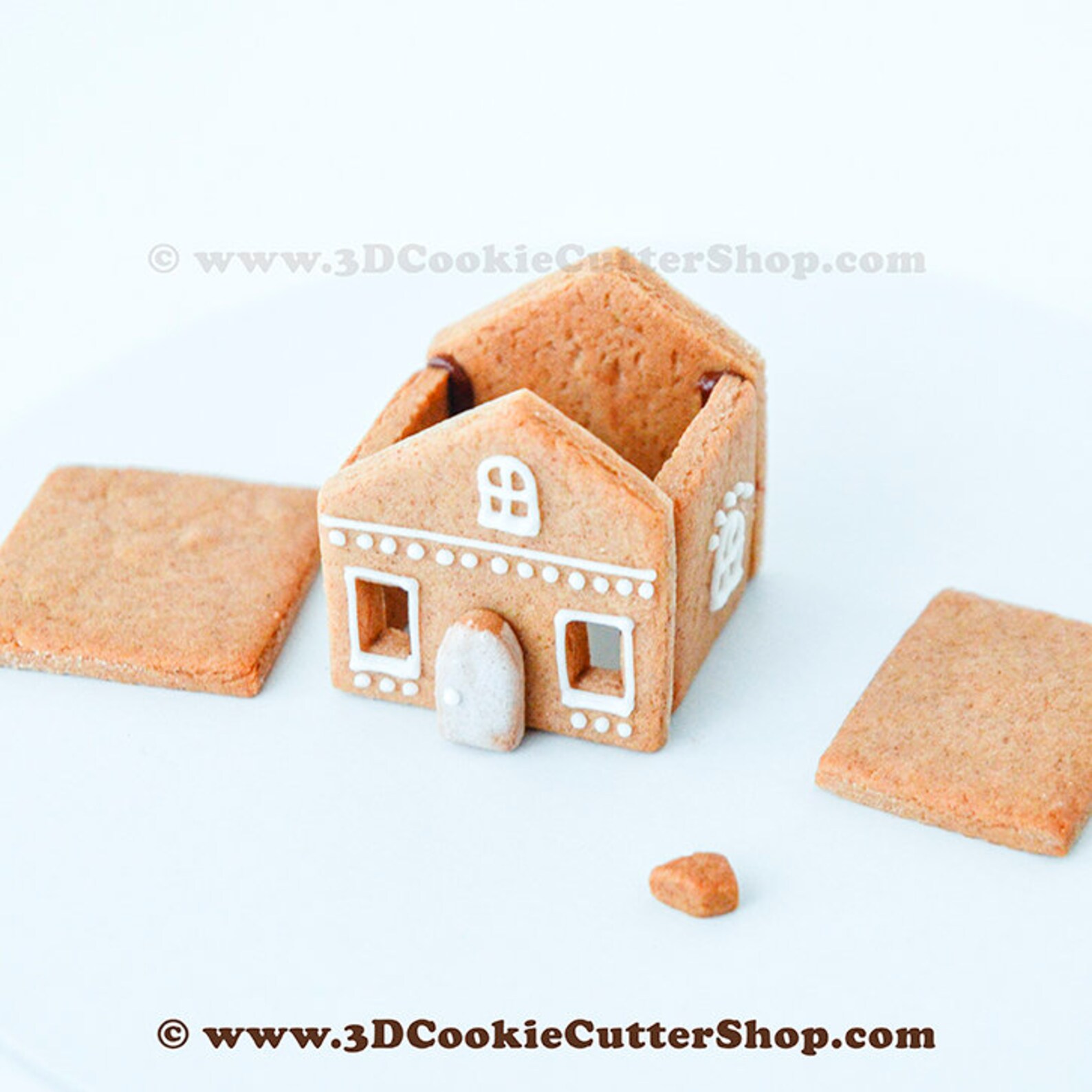 Tiny Gingerbread House 2 Cookie Cutter Set - Etsy