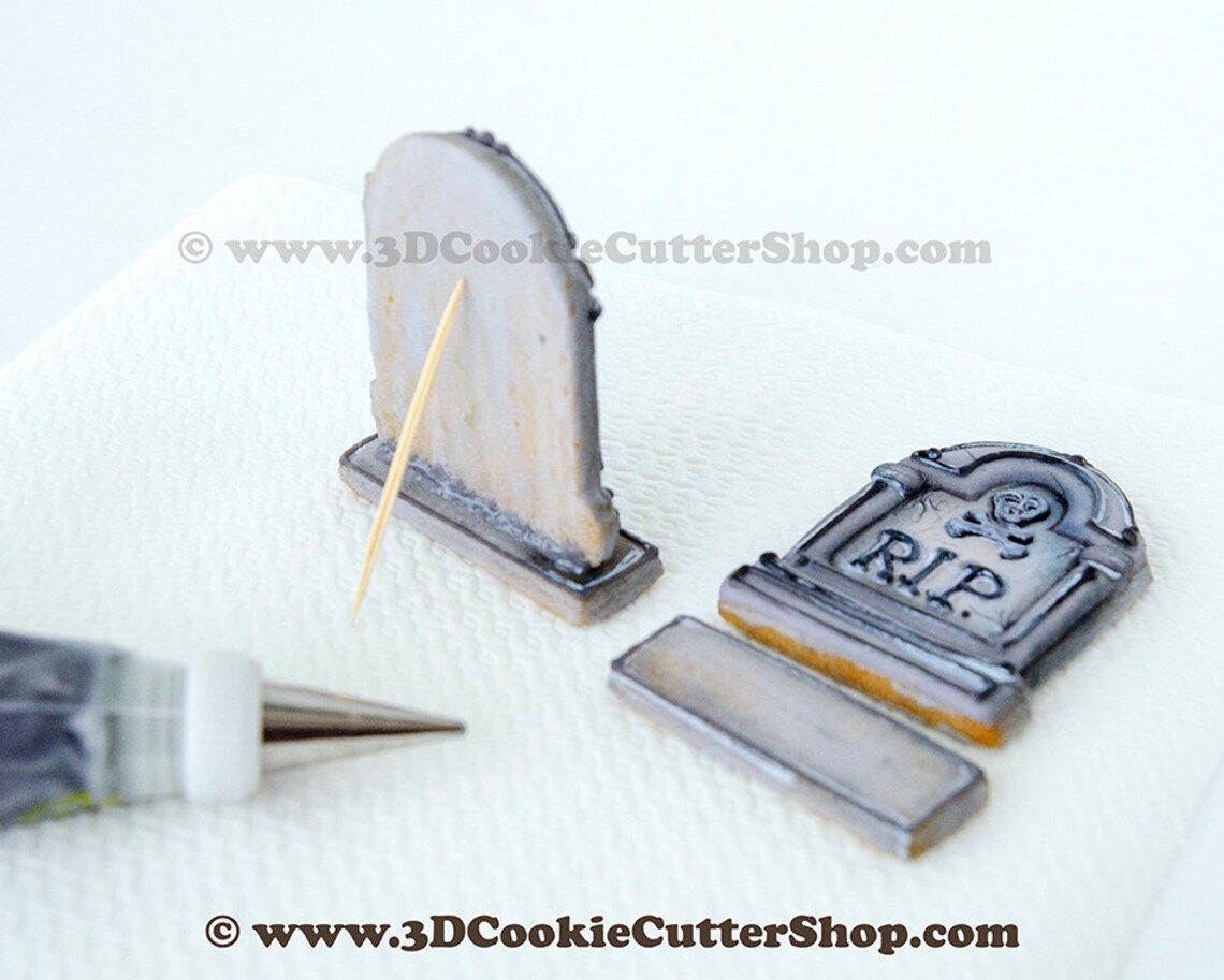 3D Halloween Tombstone Cookie Cutter Set - Etsy