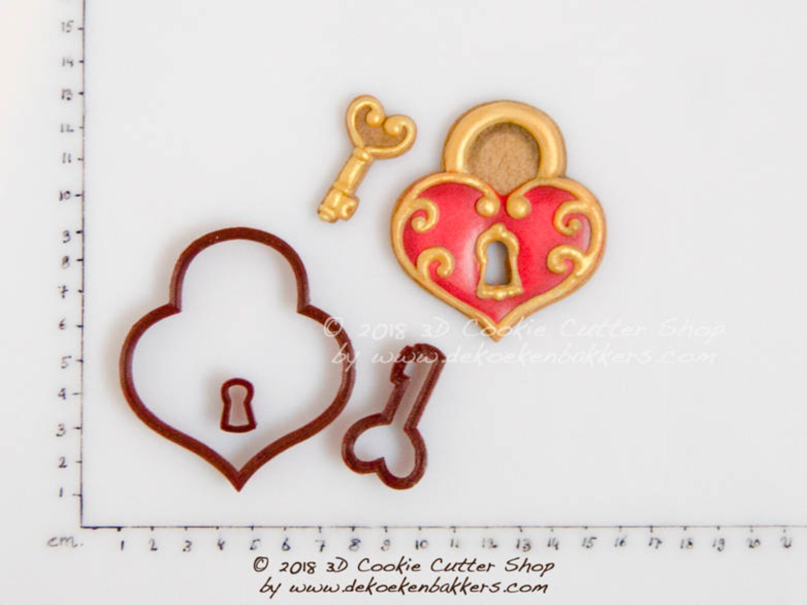 Heart Lock & Key Cookie Cutter Set - Etsy