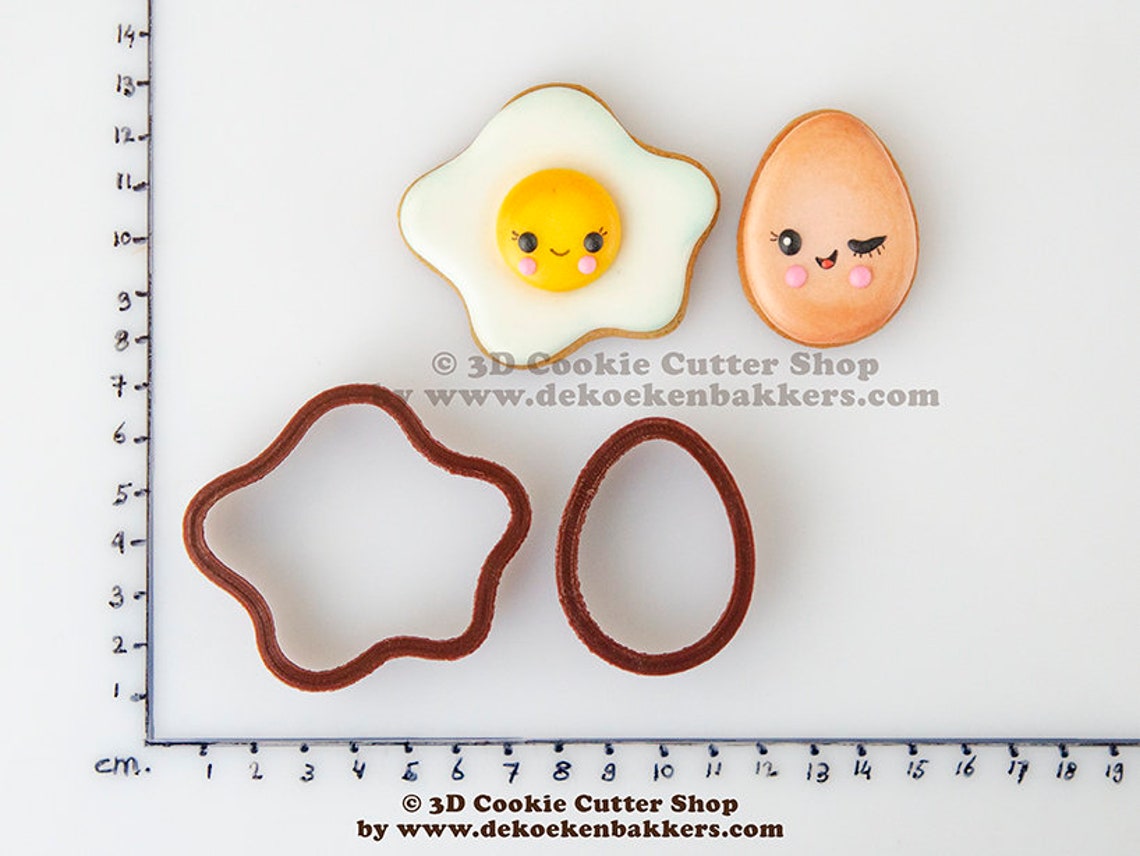 Fried Egg & Egg Cookie Cutter Set - Etsy