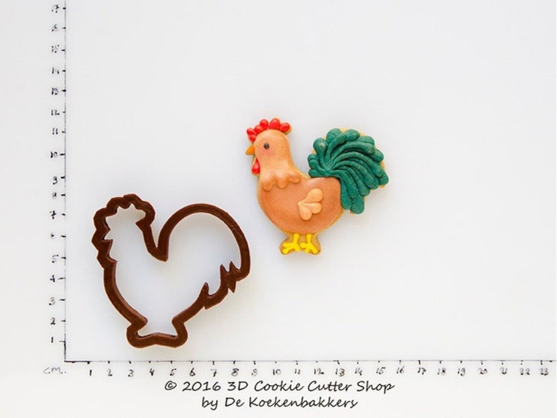 Chicken Family (rooster, Hen & Egg) Cookie Cutter Set | Clay Cutters ...