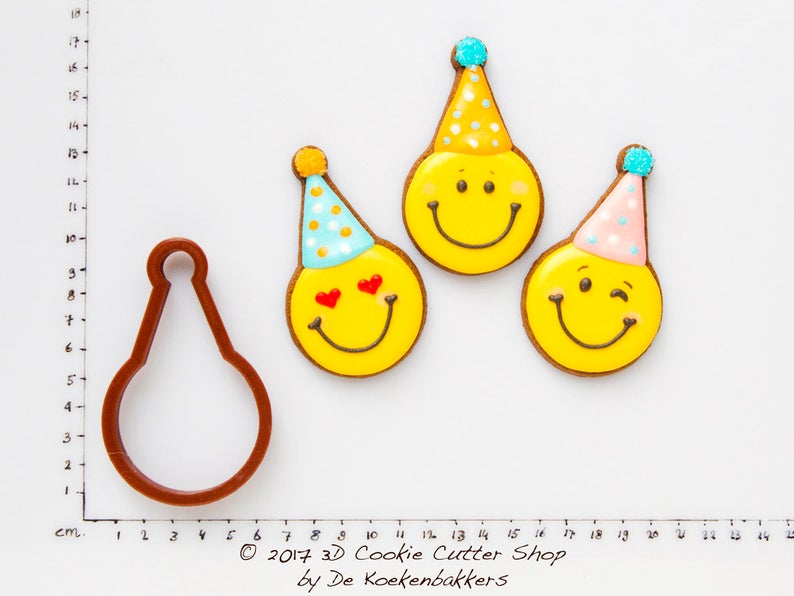 Birthday Smiley Cookie Cutter | Fondant Cutter | Clay Cutter - Etsy