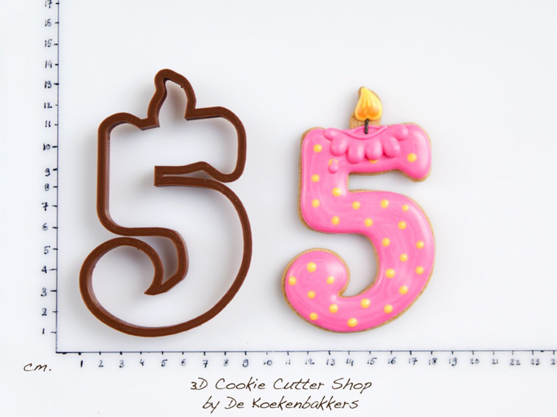 Birthday Candle Number Five Cookie Cutter - Etsy
