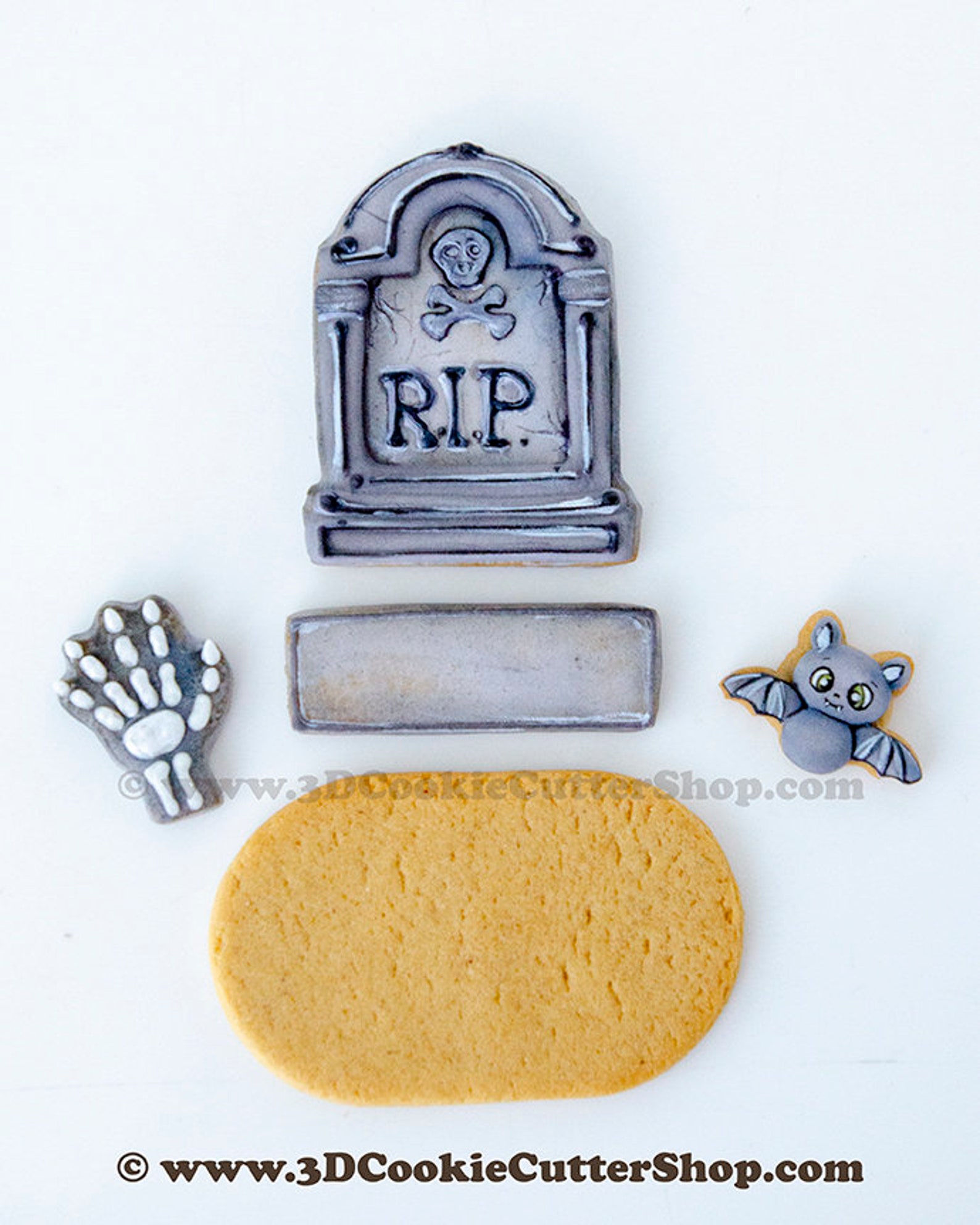 3D Halloween Tombstone Cookie Cutter Set - Etsy