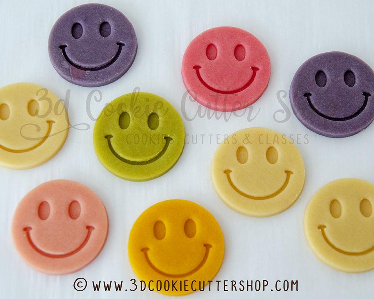 Smiley Cookie Cutter & Stamp | Biscuit - Fondant - Clay Cutter | Baker ...