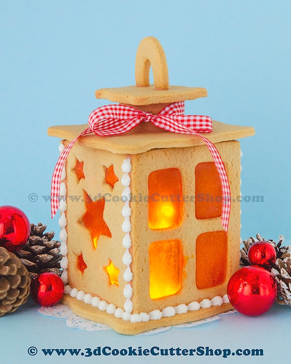 3D Gingerbread Lantern Cookie Cutter Set - Etsy