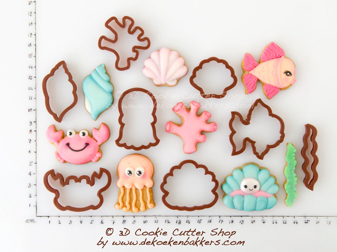 Under the Sea Mini Cookie Cutter Set - Etsy