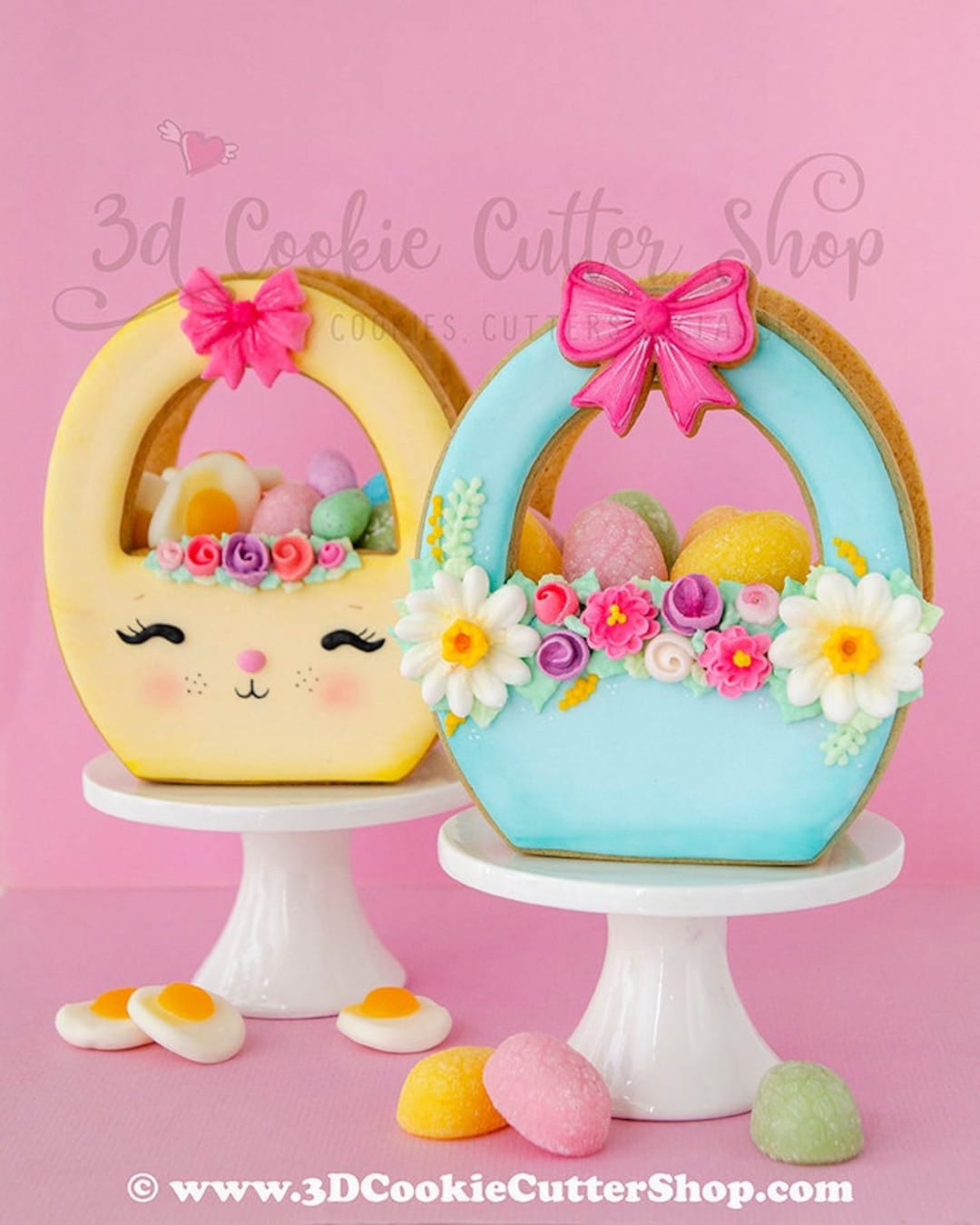 3D Easter Basket Cookie Cutter Set | Fondant Cutters | Clay Cutters - Etsy