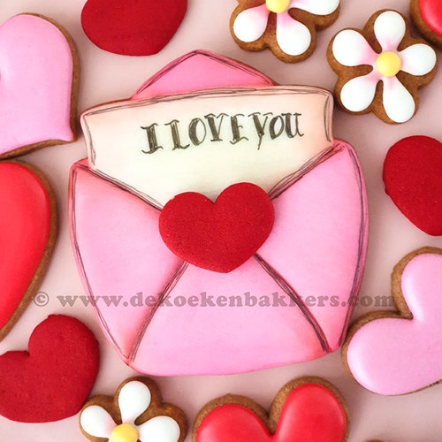 Love Letter & Heart Cookies - Etsy