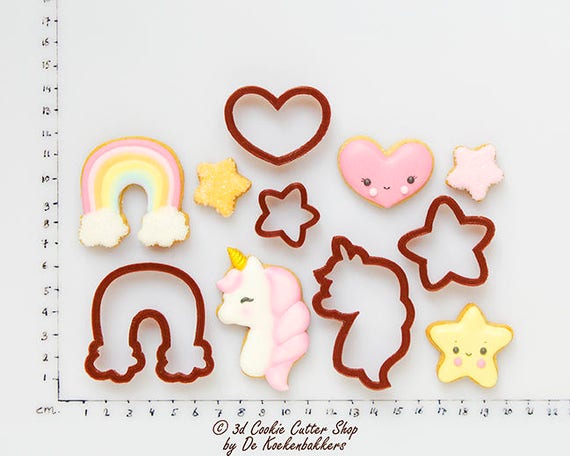 Mini Unicorn Cookie Cutter Set Etsy Ireland