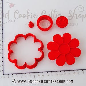 3D Smiley Flower + STAMP Cookie Cutter Set + COOKIE RECIPE | Biscuit ...