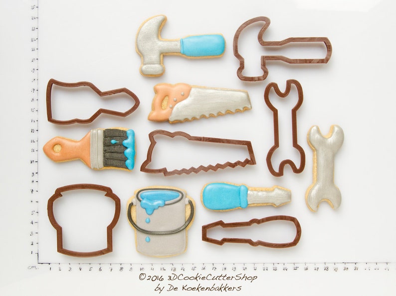 Tools & Paint Mini Cookie Cutter Set - Etsy
