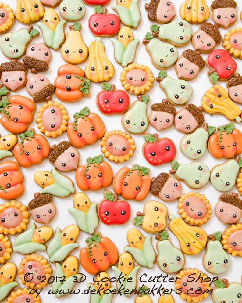 Fall/thanksgiving Micro/mini Cookie Cutter Set | Etsy