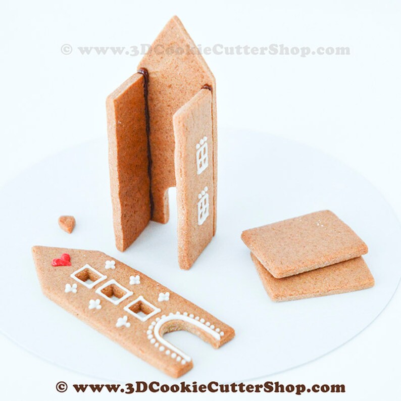 Tiny Gingerbread Mill Tower Cookie Cutter Set - Etsy