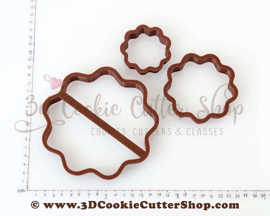 Wavy Round Cookie Cutter | Fondant Cutter | Clay Cutter - Etsy