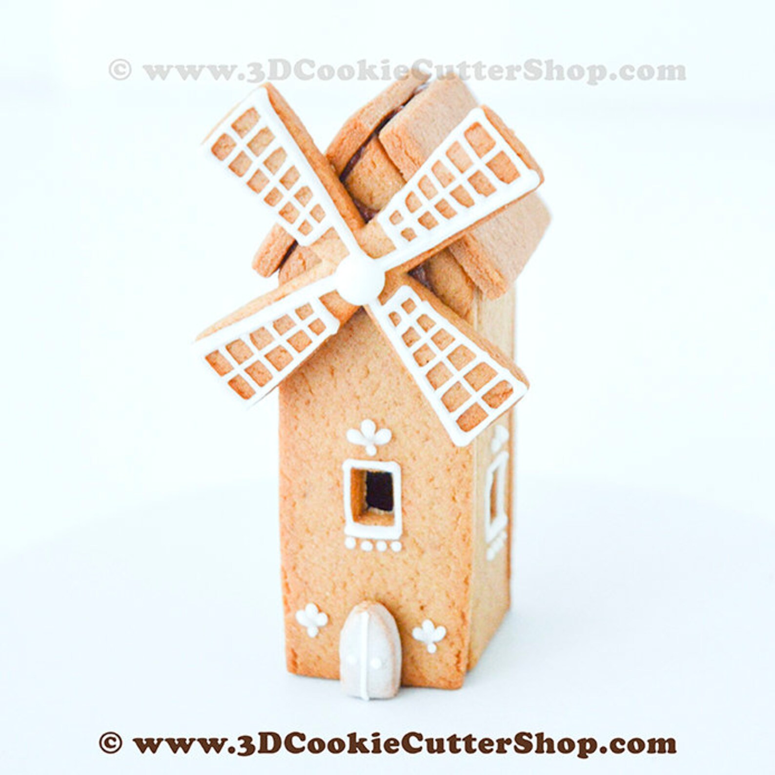 Tiny Gingerbread Mill Tower Cookie Cutter Set - Etsy