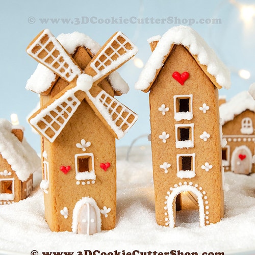 3D Gingerbread Windmill Cookie Cutter Set - Etsy
