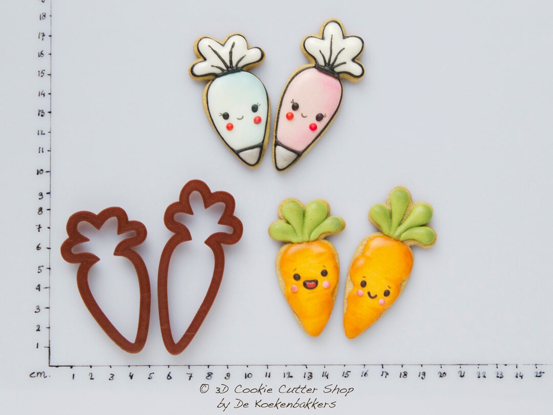Carrot / Piping Bag Cookie Cutter Set - Etsy
