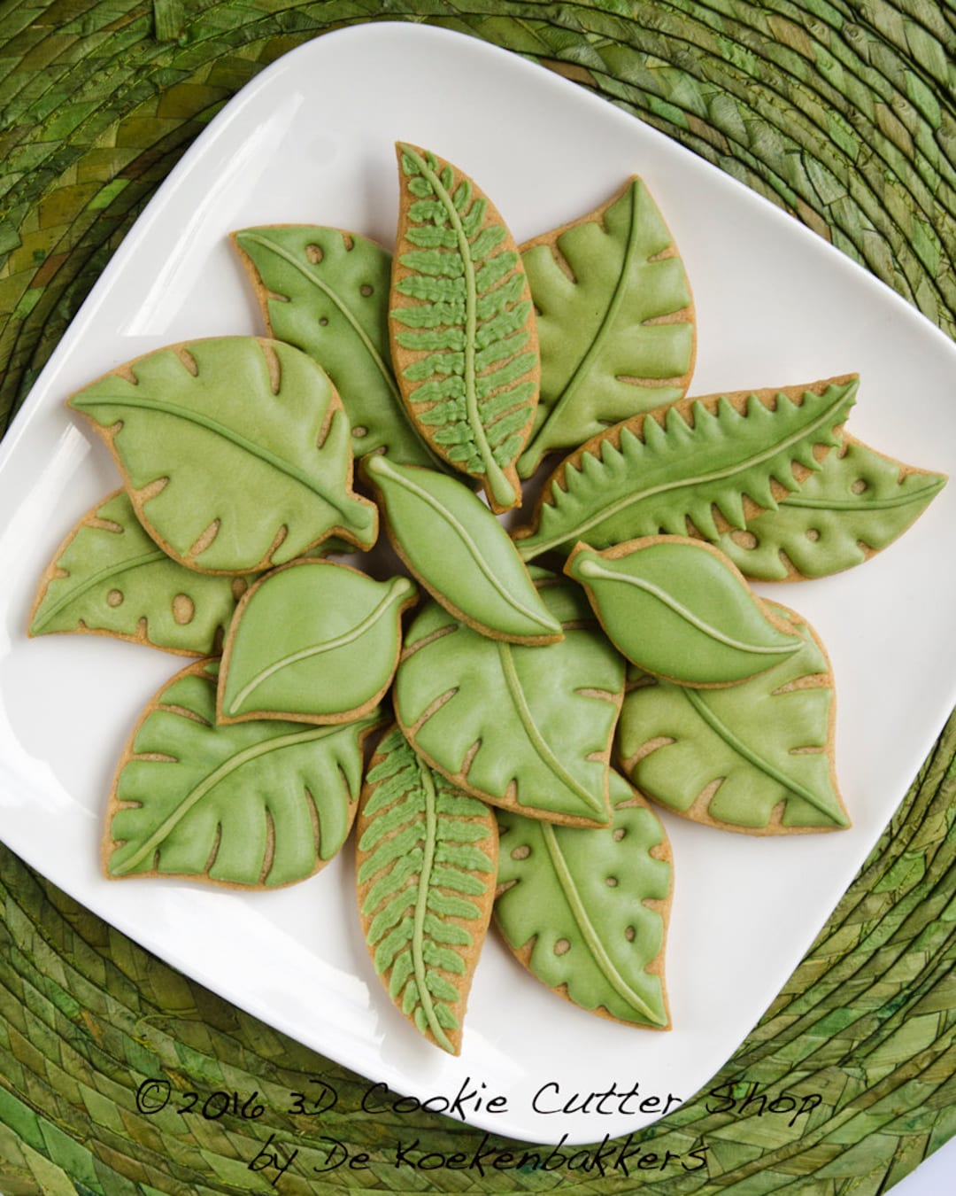 Green Leaf Cookie Cutter Set | Fondant - Clay - Biscuit Cutters - Etsy
