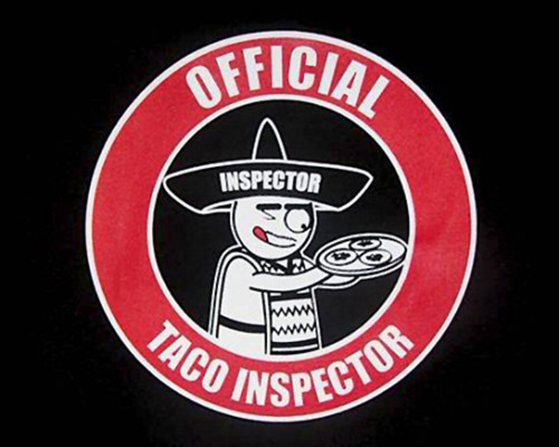 The Official Taco Inspector Black T Shirt - Etsy