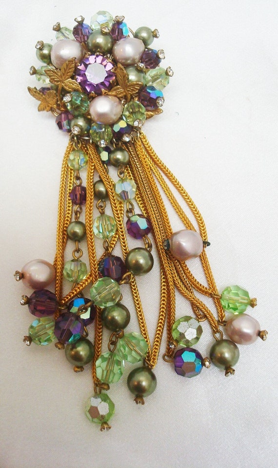 Vintage vendome brooch crystal - Gem
