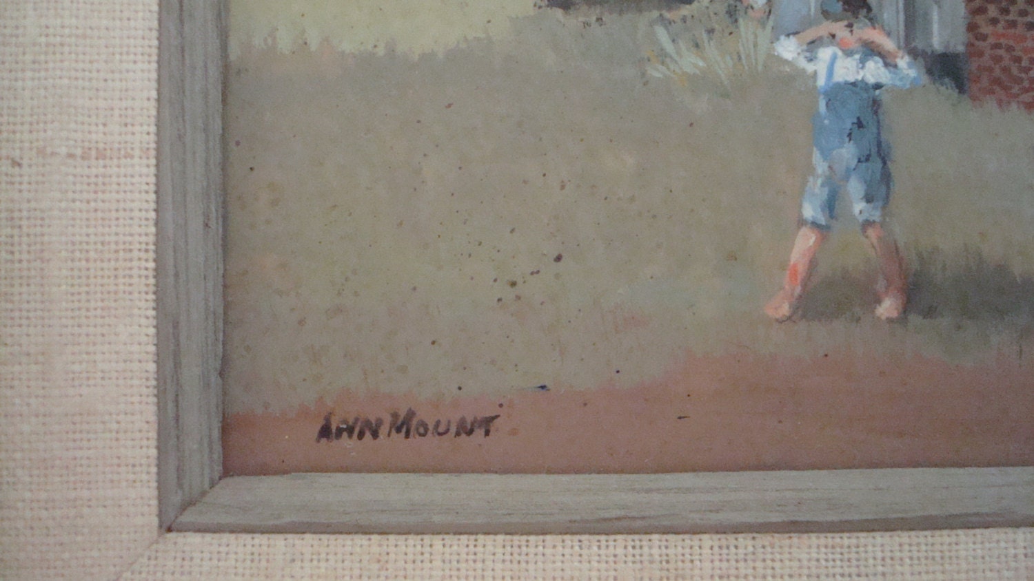 Ann Mount Original Signed Acrylic Painting 1980s Children - Etsy