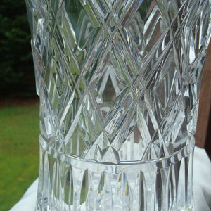 Ofnah Hand-cut Lead Crystal Tall Cut Glass Vase - Etsy