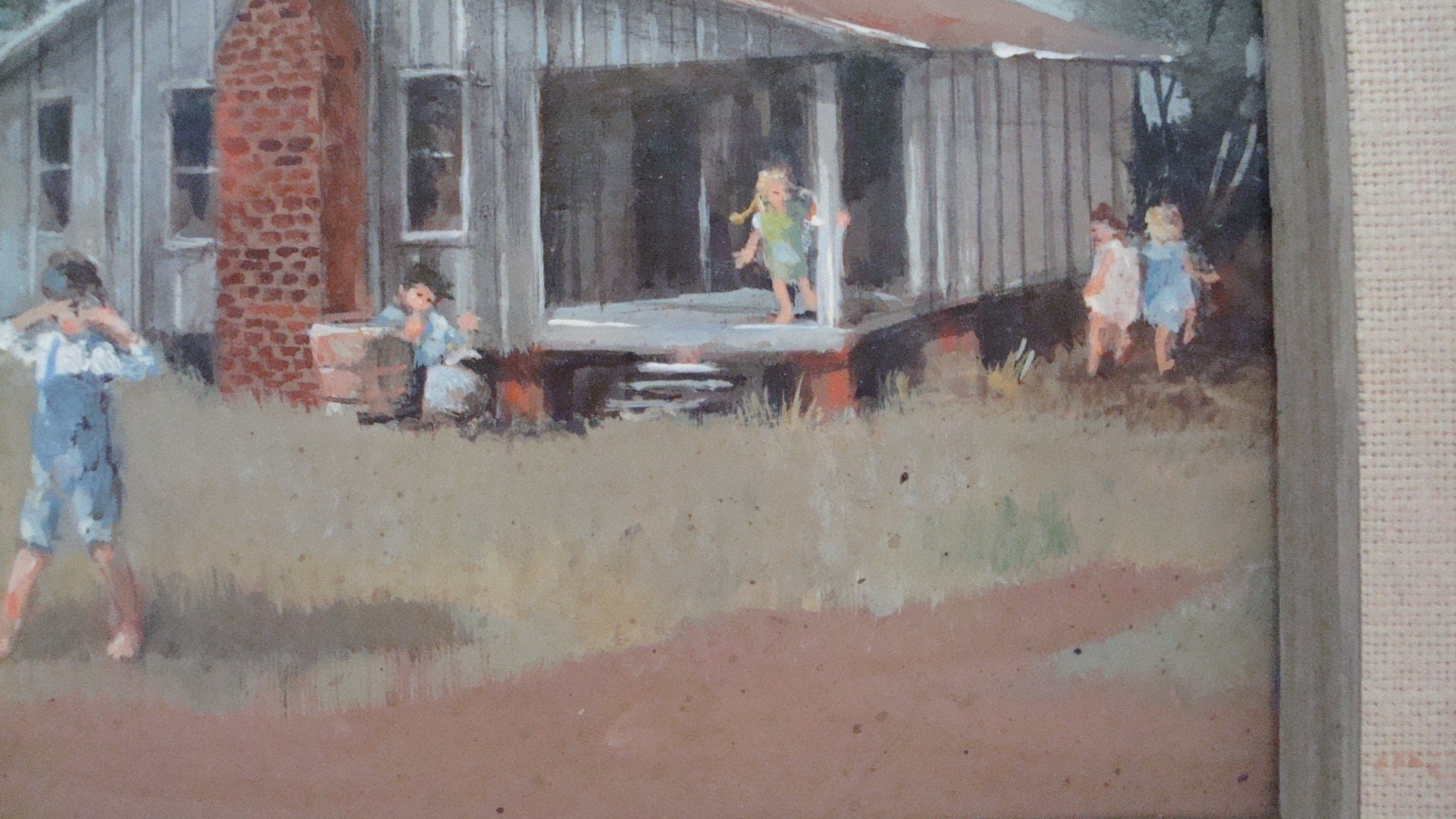 Ann Mount Original Signed Acrylic Painting 1980s Children - Etsy