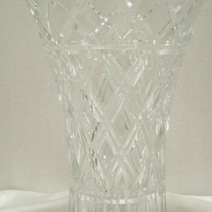 Ofnah Hand-cut Lead Crystal Tall Cut Glass Vase - Etsy