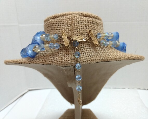 Vendome Cornflower Blue Givre Glass Crystal Double St… - Gem