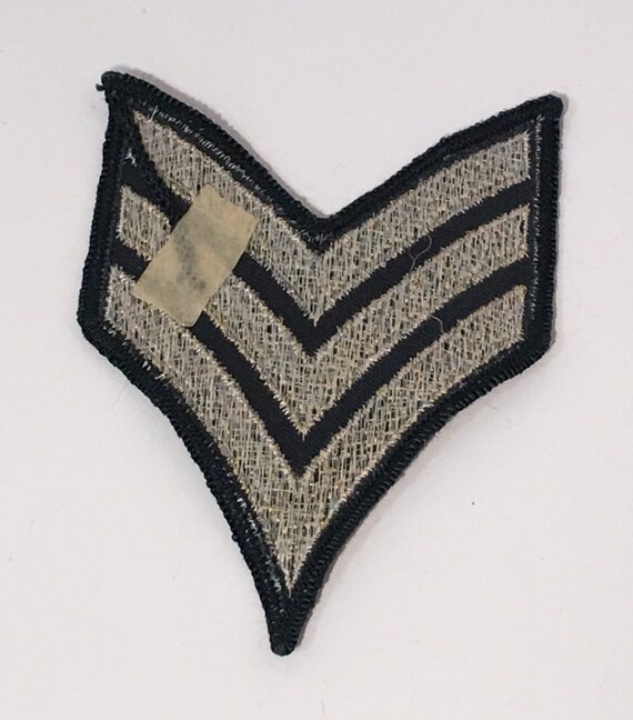 Vintage Sergeant Military US Army E-5 Cloth Embroider… - Gem