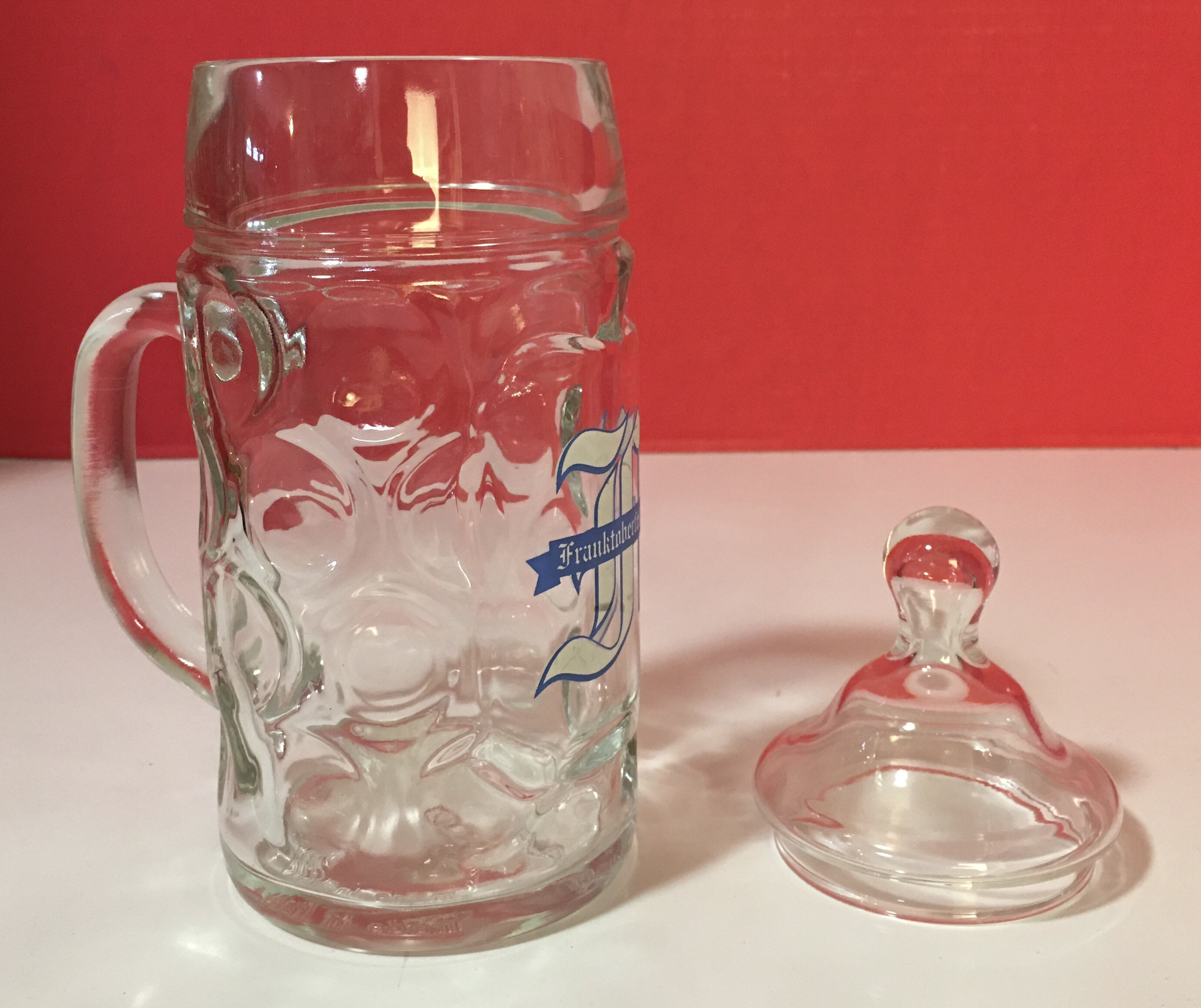 Vintage Franktoberfest Tankard Style Glass Beer Stein With Lid - Etsy