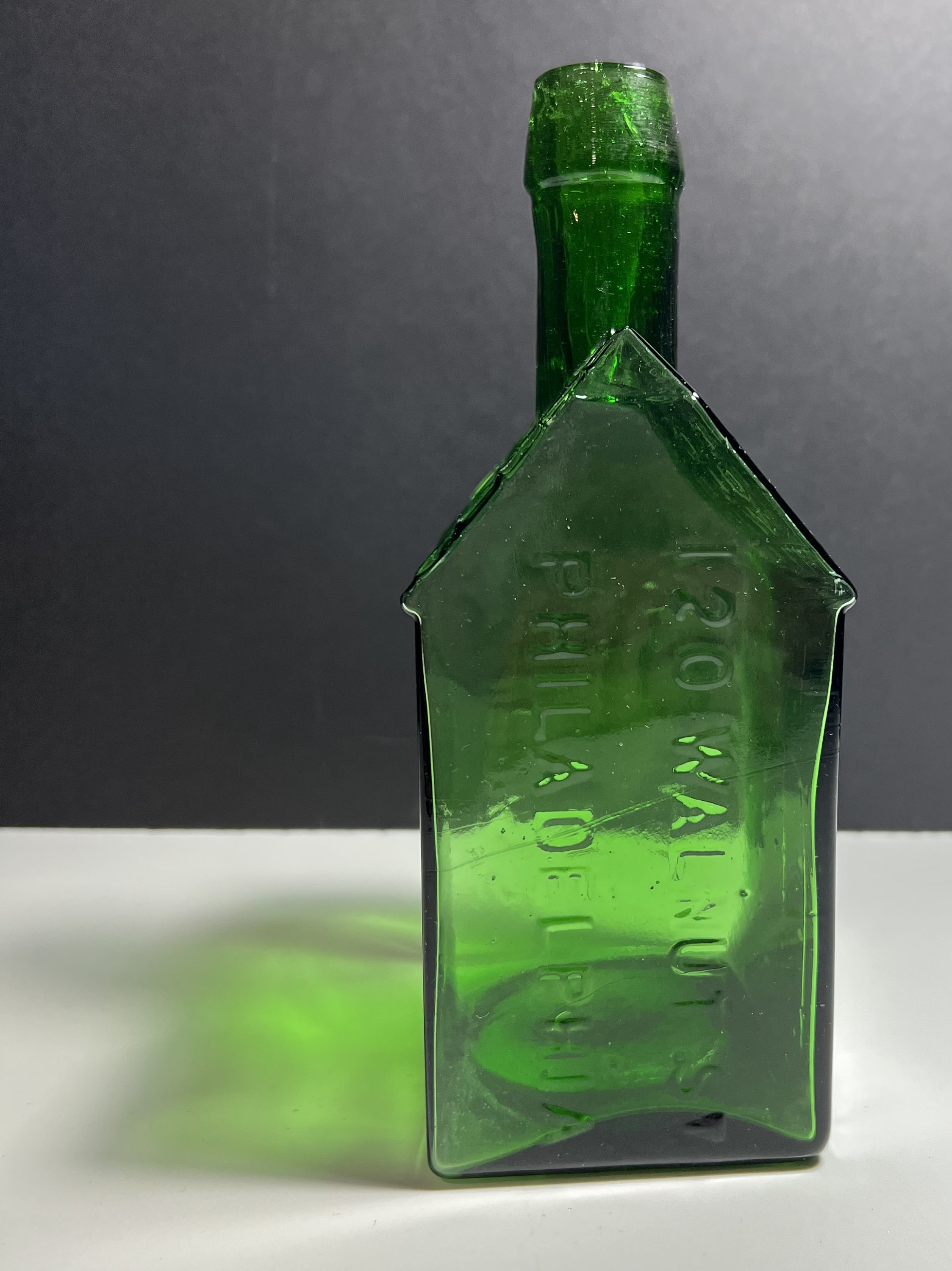 Vintage 1960s E.G. Boozs Old Cabin Whiskey Blown Glass House Shaped ...