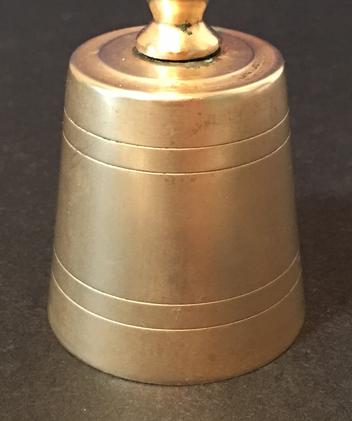 Vintage Solid Brass Hand Held Ring Cup Shaped Service Bell - Etsy