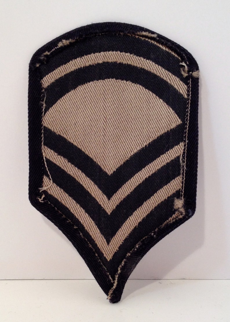 Vintage Black & Grey Army/navy Shield Embroidered Patches 2 Pc Set - Etsy