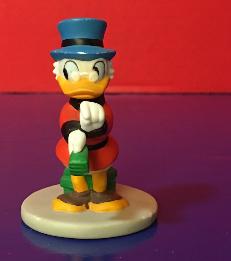 Vintage Disney Character “uncle Scrooge” Mini Porcelain Figurine - Etsy