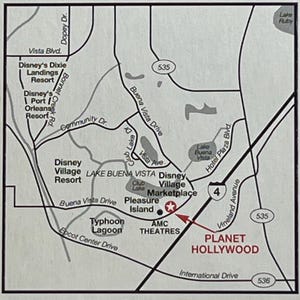 Vintage 1990’s Walt Disney World Planet Hollywood Info Brochure Flyer ...