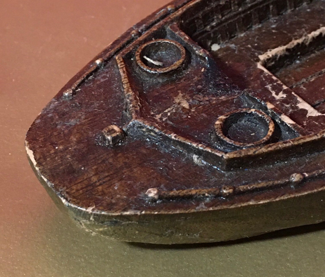 Vintage 1940s Syroco Row Boat Cast Resin | Etsy