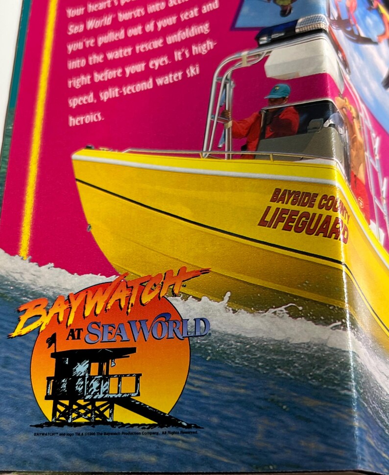 Vintage 1997 Seaworld Guide Book Information Brochure Flyer Theme Park ...