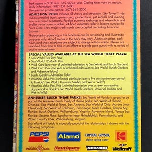 Vintage 1997 Seaworld Guide Book Information Brochure Flyer Theme Park ...