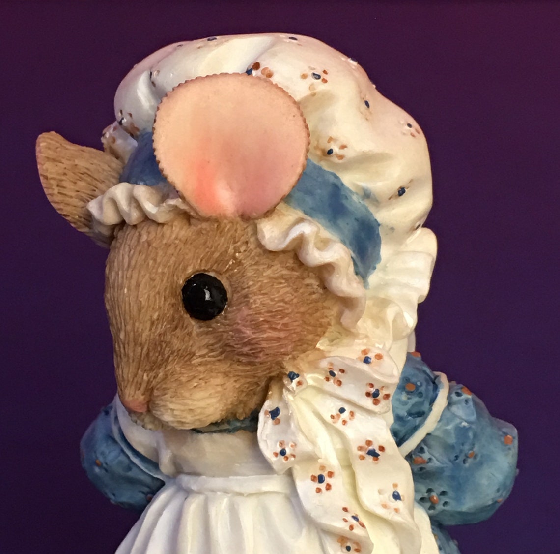 Vintage Female Mouse With Hummingbird little Betty Blue Cast - Etsy