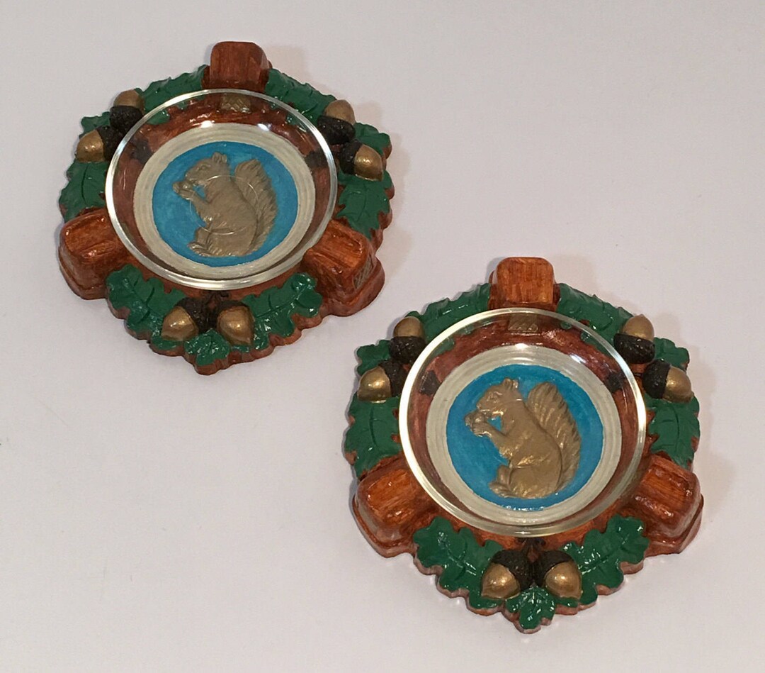 Vintage Syroco Squirrel Cigarette Ashtray Hand Painted 2 Being Sold ...